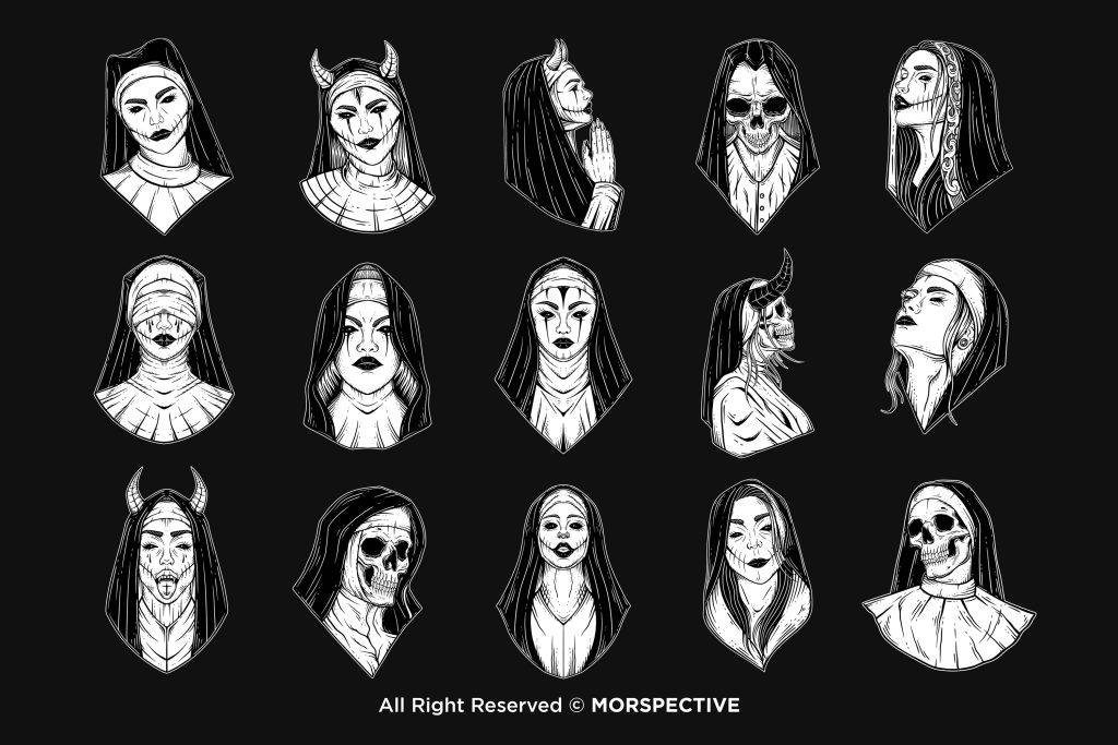 15 Bundle Dark Nun Prayer Girl Skull Horror Ghost – MORSPECTIVE